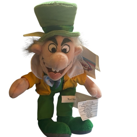 Disney | Toys | Disney Mad Hatter Plush Toy | Poshmark